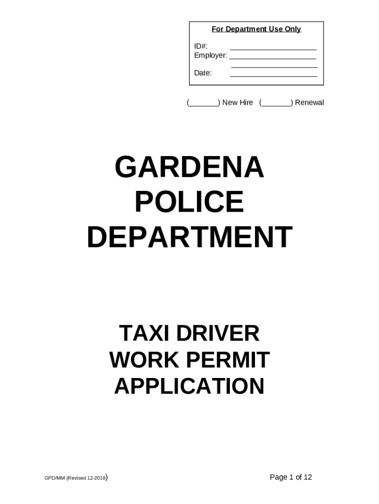 Taxi permit Application.cdr - Gardena Police Department Doc Template ...