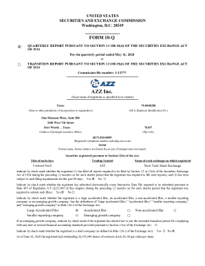 Fillable Online FORM 10-Q - AZZ Inc. Fax Email Print - pdfFiller