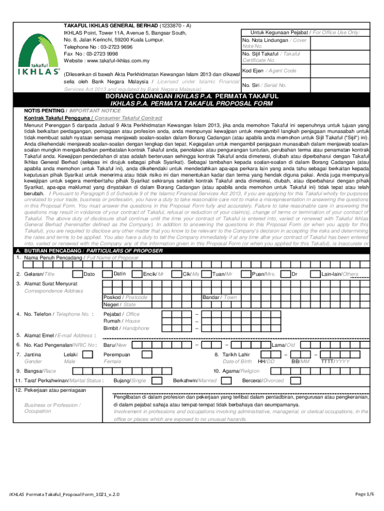 Fillable Online T11 A5 Ikhlas Point Tower A - Bangsar South Office ...