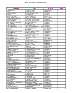 Fillable Online On-Call Construction Management and Inspection Services ...