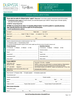 Fillable Online PATIENT ENROLLMENT FORM Fax Email Print - pdfFiller