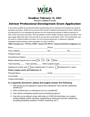 Fillable Online Research/Creative Project Grant Application Form Fax Email Print - pdfFiller