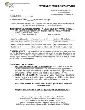 Fillable Online Colonoscopy Prep Instructions-SUTAB.pages Fax Email ...