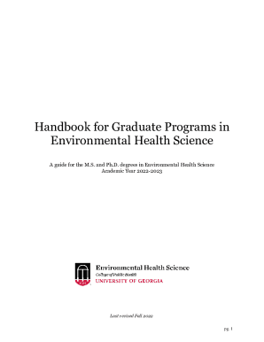 Fillable Online publichealth uga Program: Master of Science in Public ...