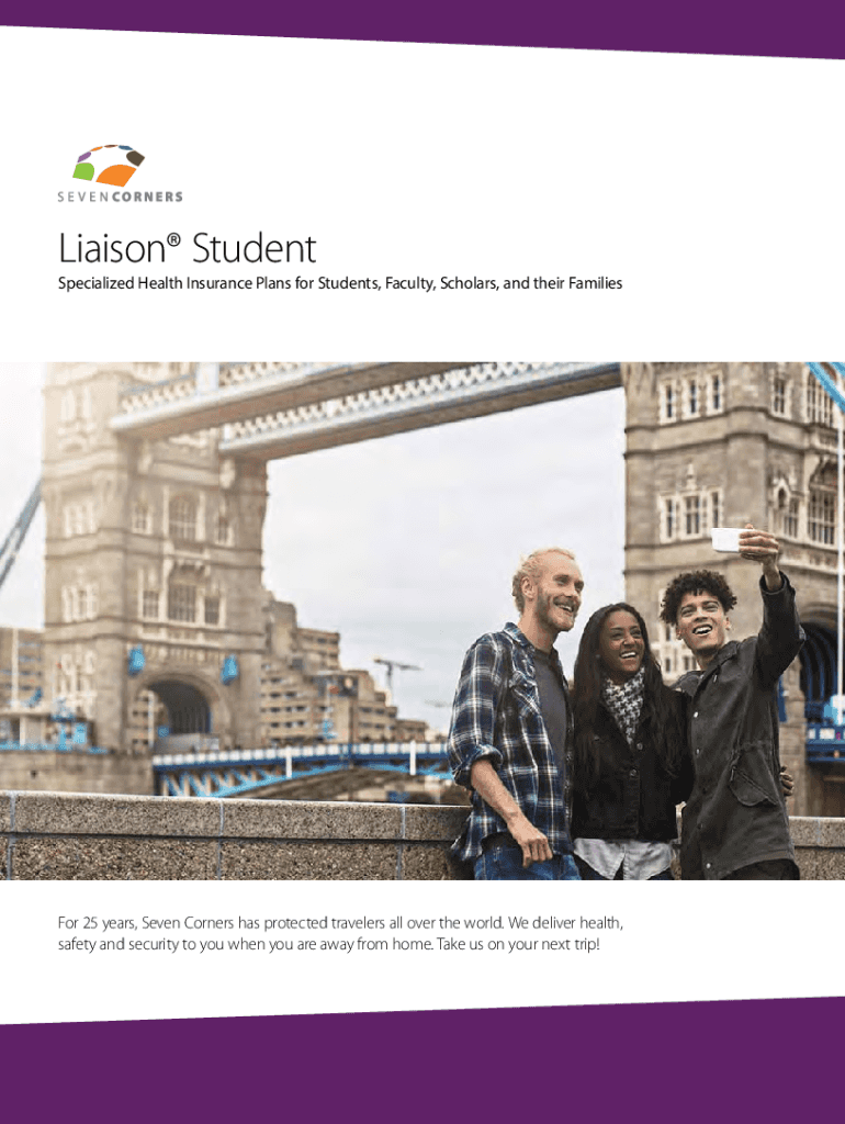 Fillable Online Liaison Student Travel Medical Insurance - Seven ...
