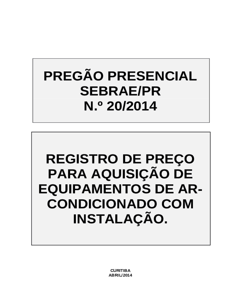 Sebrae PARAN PR Doc Template | pdfFiller