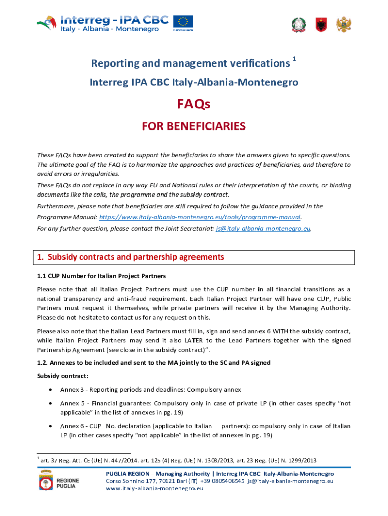 Fillable Online Reporting and management verifications 1 Fax Email Print - pdfFiller