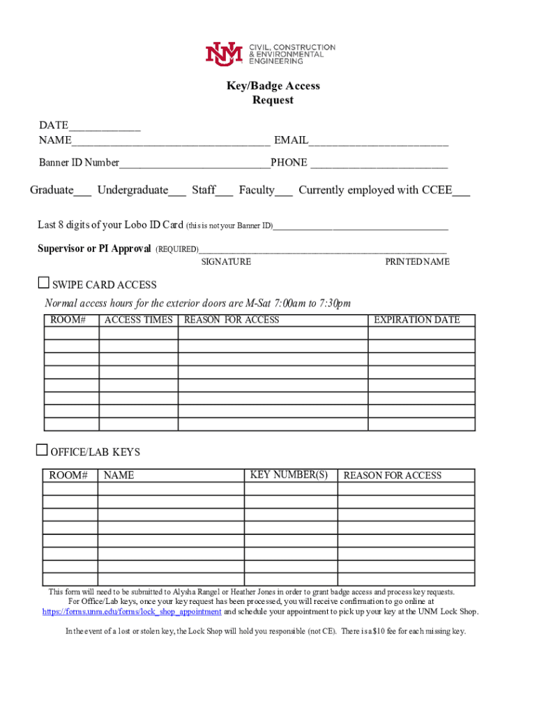 Fillable Online civil unm WIN Space Request Form - University of ...