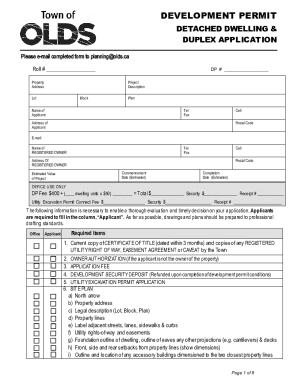 Fillable Online DADU-Minor-Development-Permit-Application-Form.pdf Fax ...