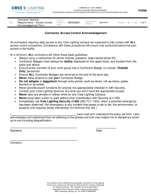 Fillable Online Contractor Security RequirementsAccess Control ...