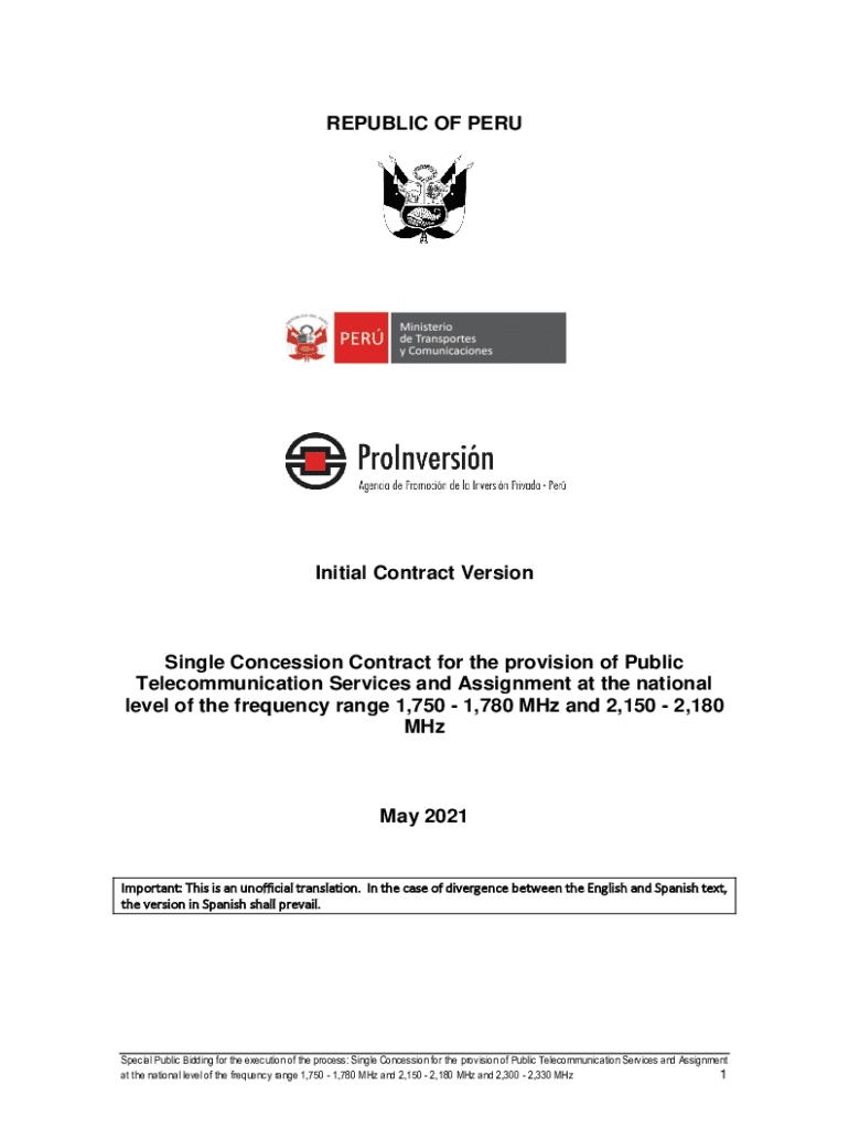 Fillable Online Single Concession Contract for the provision of Public ... Fax Email Print ...