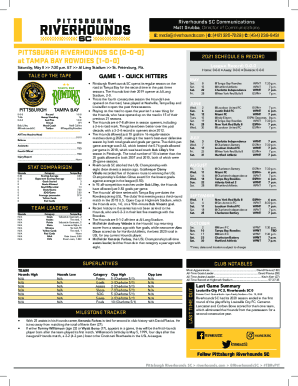 Fillable Online Riverhounds SC vs. Tampa Bay Rowdies - Highmark Stadium ...