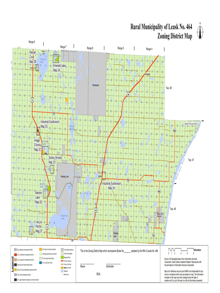 Fillable Online Zoning District Map - RM Leask 464 Fax Email Print ...
