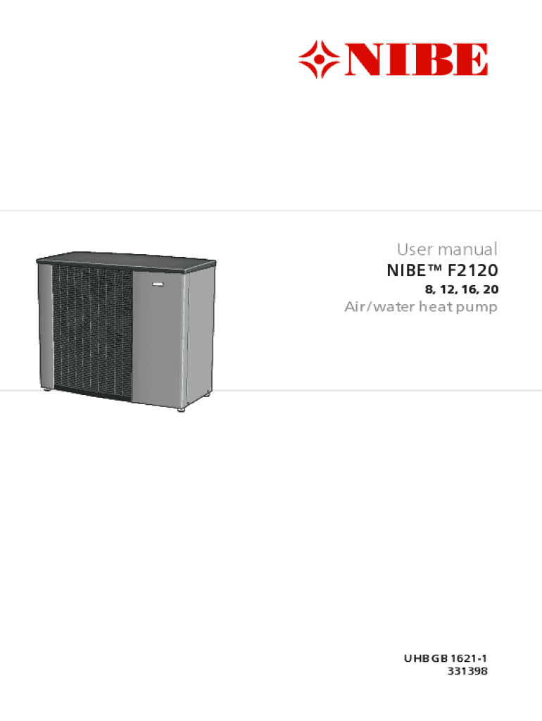 Fillable Online Air/water heat pump NIBE F2120 8, 12 Fax Email Print - pdfFiller