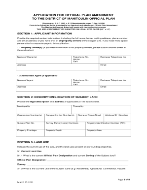 Fillable Online APPLICATION FOR OFFICIAL PLAN AMENDMENT TO THE ... Fax Email Print - pdfFiller