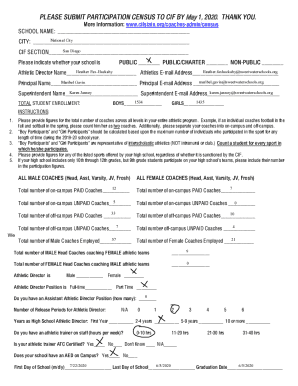 Fillable Online suh sweetwaterschools CIF Section Offices - California ...