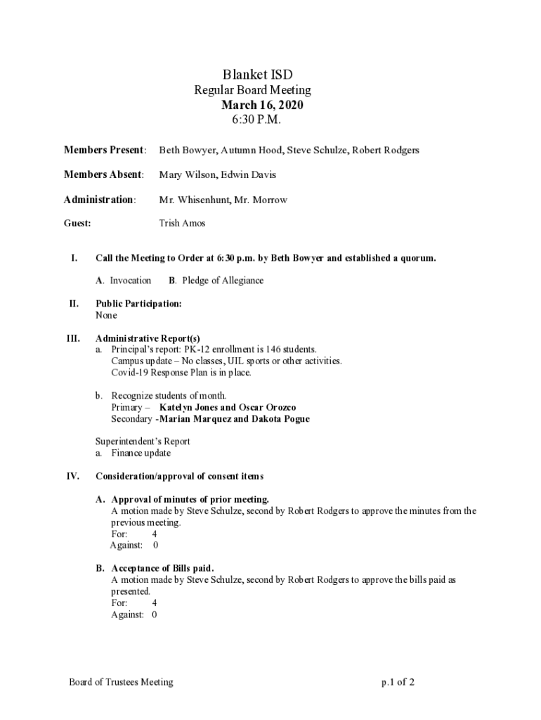 Fillable Online Beth Bowyer, Autumn Hood, Steve Schulze, Robert Rodgers ...