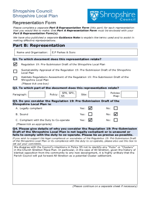 Fillable Online Model Representation Form for Local Plans Fax Email ...