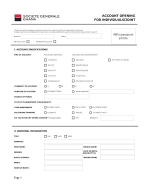Fillable Online ADB-Individual- Joint Account Opening Form Fax Email ...