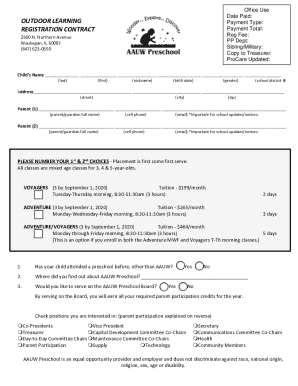 Fillable Online Annual Registration Fee by Month - Procare Support Fax ...
