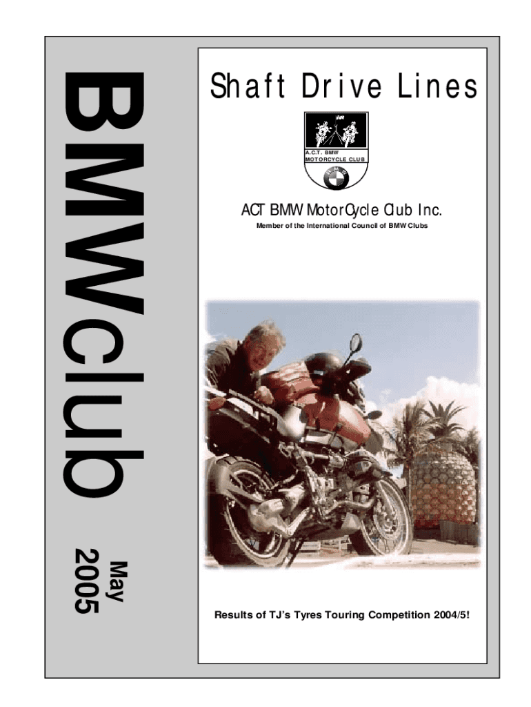 Fillable Online Shaft drive lines : ACT BMW Motorcycle Club journal Fax ...