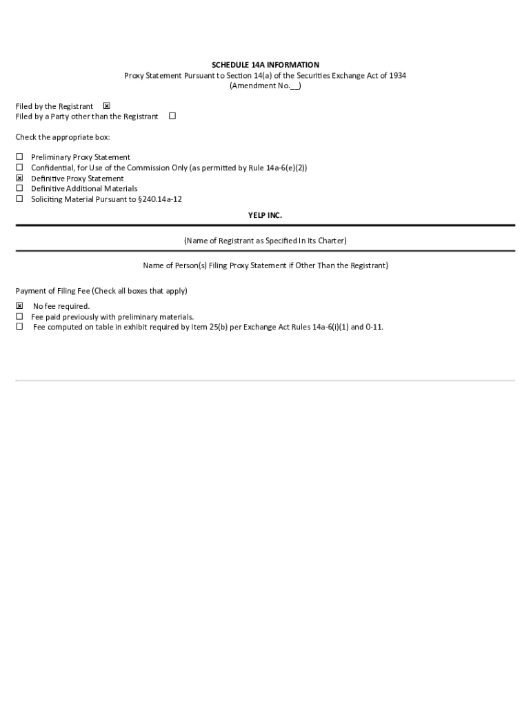 Fillable Online Schedule 14A Proxy Statement - BiogenInvestor Relations Fax Email Print - pdfFiller
