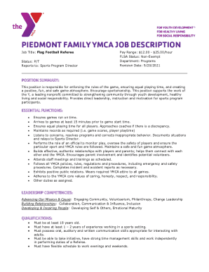 Fillable Online Job Title: Flag Football Referee Fax Email Print ...