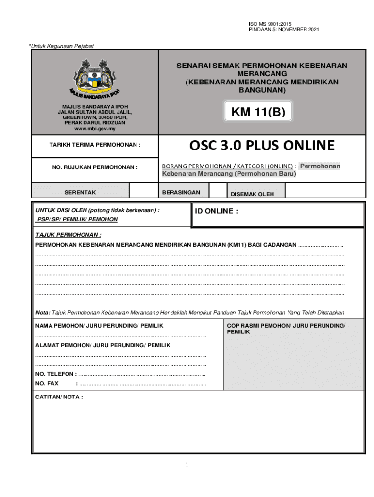 Fillable Online TEMPLATE ISO PROSES-PROSES UTAMA OSC VERSI MS ... Fax ...