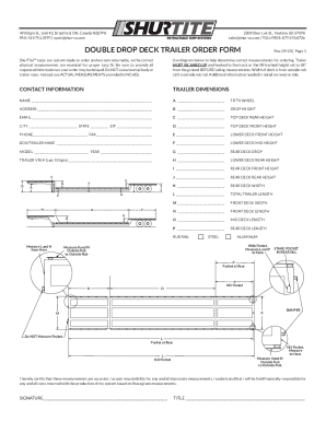 Fillable Online DOUBLE DROP DECK TRAILER ORDER FORM Fax Email Print ...