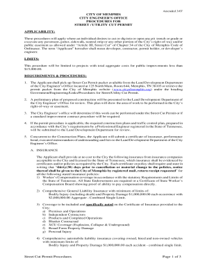 Fillable Online Utility Permit Application Procedures and Guidelines ...