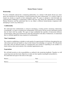 Fillable Online Mentor-Mentee Relationships: How to Maximize Both Roles ...