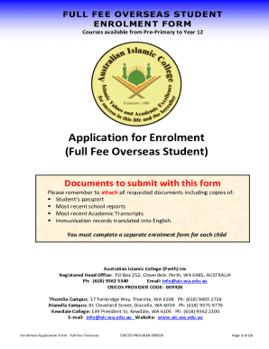 Fillable Online aic wa edu WA PUBLIC SCHOOL STUDENT ENROLMENT FORM Fax ...