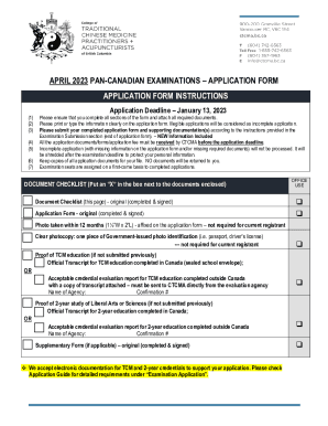 Fillable Online april 2022 pan-canadian examinationsapplication form ...