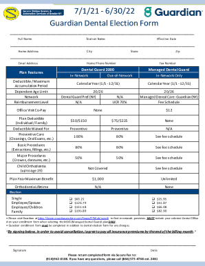 Fillable Online Dental Claim Form - Guardian Direct Fax Email Print ...