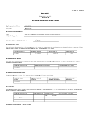 Fillable Online Form 603 Notice of initial substantial holder - Papyrus ...