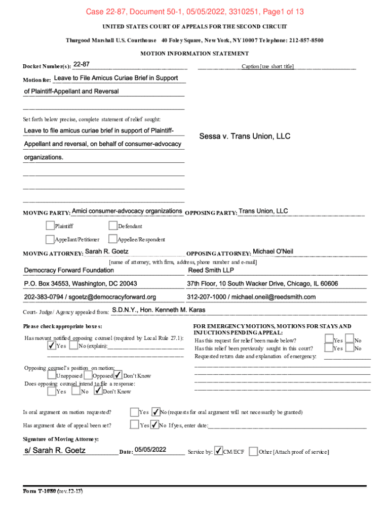 Fillable Online Set forth below precise, complete statement of relief sought: Fax Email Print ...