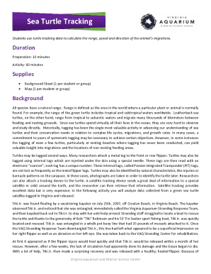 Fillable Online Plotting and Prediction: Track Sea Turtles and Predict ...