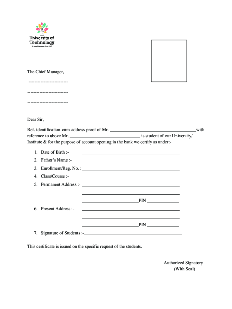 Fillable Online identification-cum-address proof of Mr Fax Email Print - pdfFiller