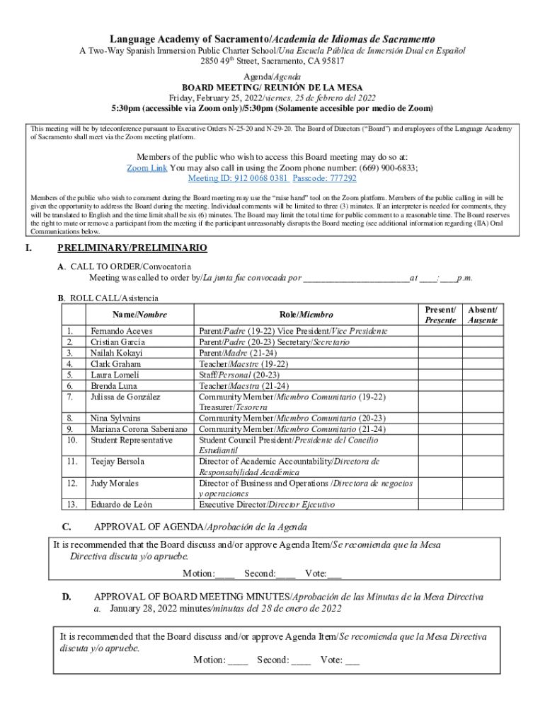 Completable En línea School Background - Language Academy of Sacramento ...