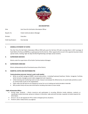 Fillable Online What is the Role of a Public Information Officer (PIO ...