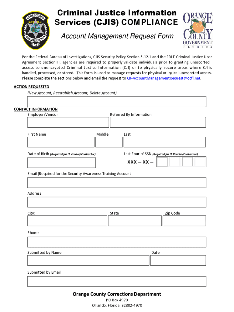 Fillable Online Criminal Justice Information Services (CJIS) - Azure ...