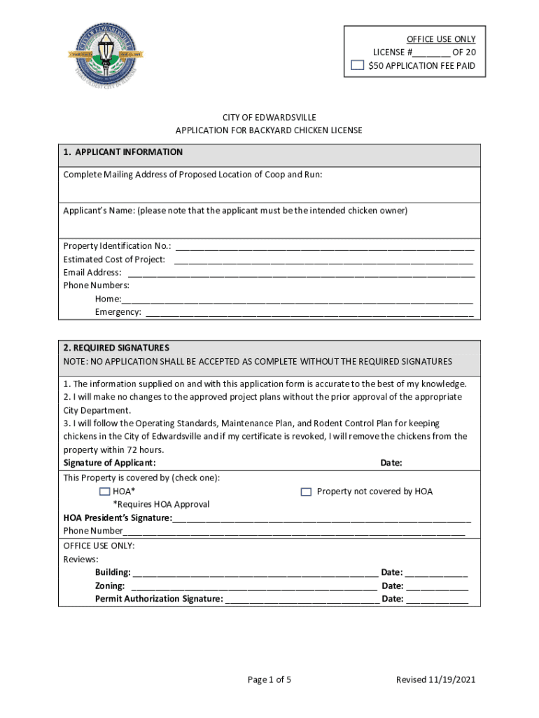Fillable Online OFFICE USE ONLY LICENSE # OF 20 $50 APPLICATION ... Fax ...