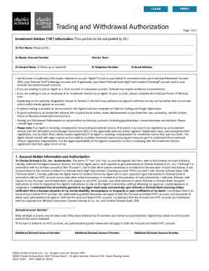 Fillable Online Trading and Withdrawal Authorization Fax Email Print ...