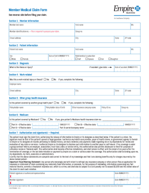 Fillable Online Member Medical Claim Form - IATSE National Benefit ...
