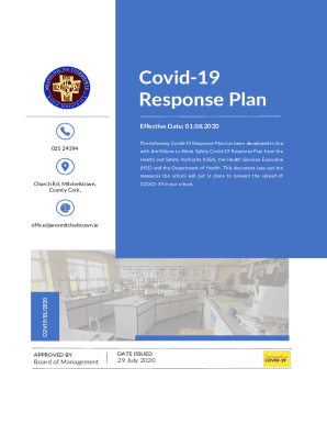 Fillable Online COVID-19 Preparedness Plan and Return to the Office ...