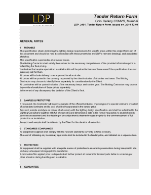 Fillable Online LDP2491942 Tender Return Form.xlsx Fax Email Print ...