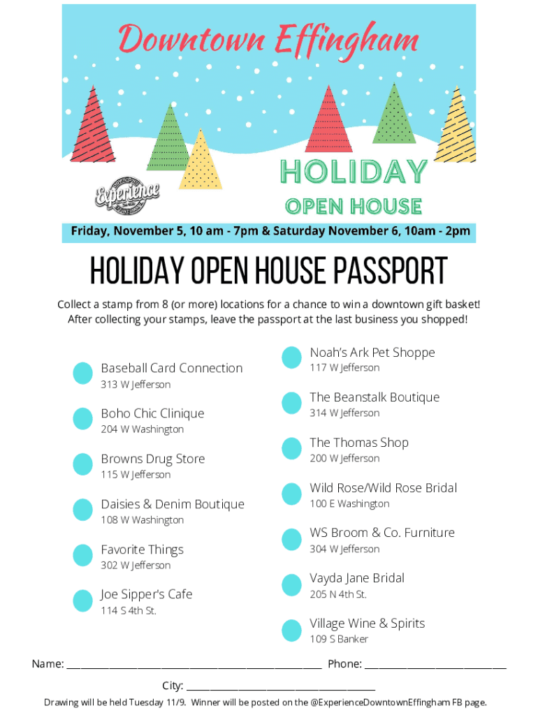 Fillable Online Holiday Shopping Passports are Back to Support Local ...