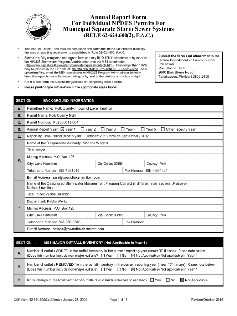 Fillable Online polk wateratlas usf Reporting and Special Permit ...