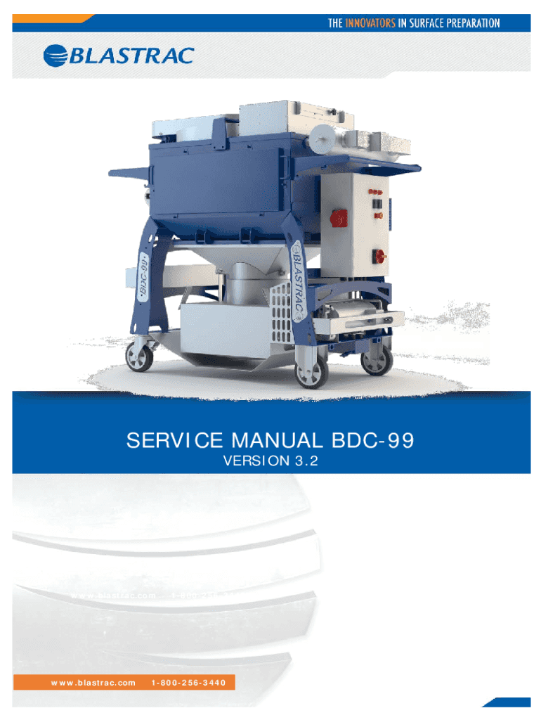 Fillable Online SERVICE MANUAL BDC-99Blastrac Fax Email Print - pdfFiller
