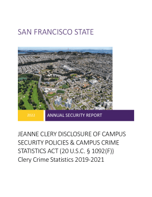 Fillable Online upd sfsu Annual Security Report - SF State University ...